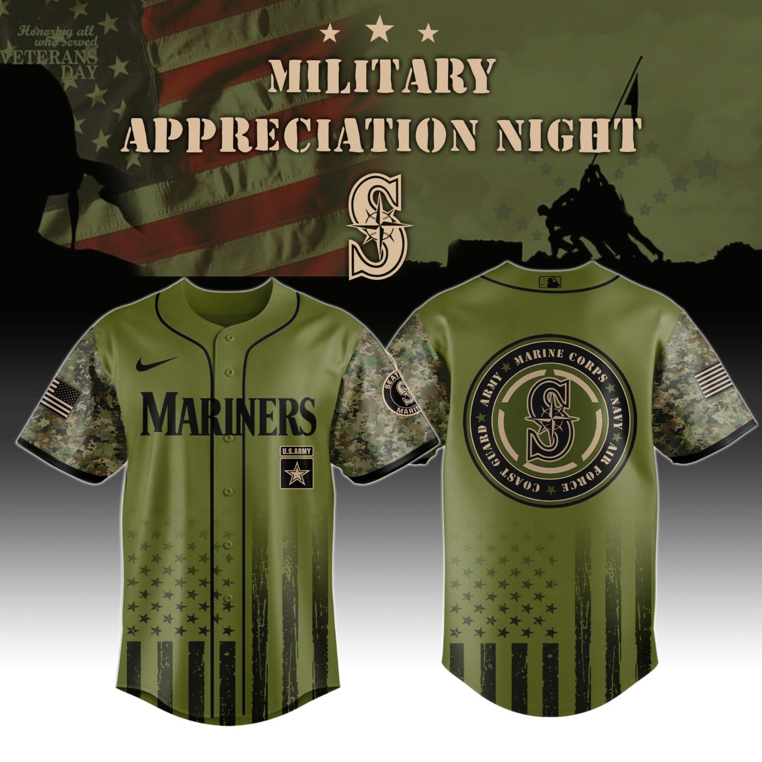 Seattle Mariners x Military Appreciation (Army, Navy, USAF, USMC, USCG ...