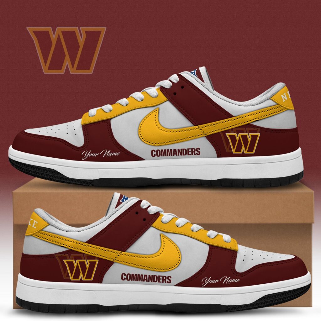 Washington Commanders x Personalized Dunk Low Shoes Special Edition ...